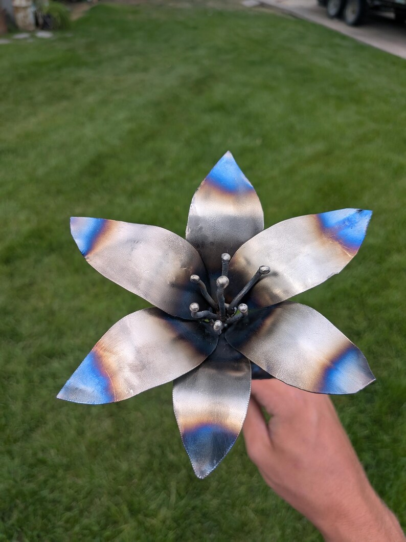 Welded Metal Lily: Forever Flower Art - Etsy