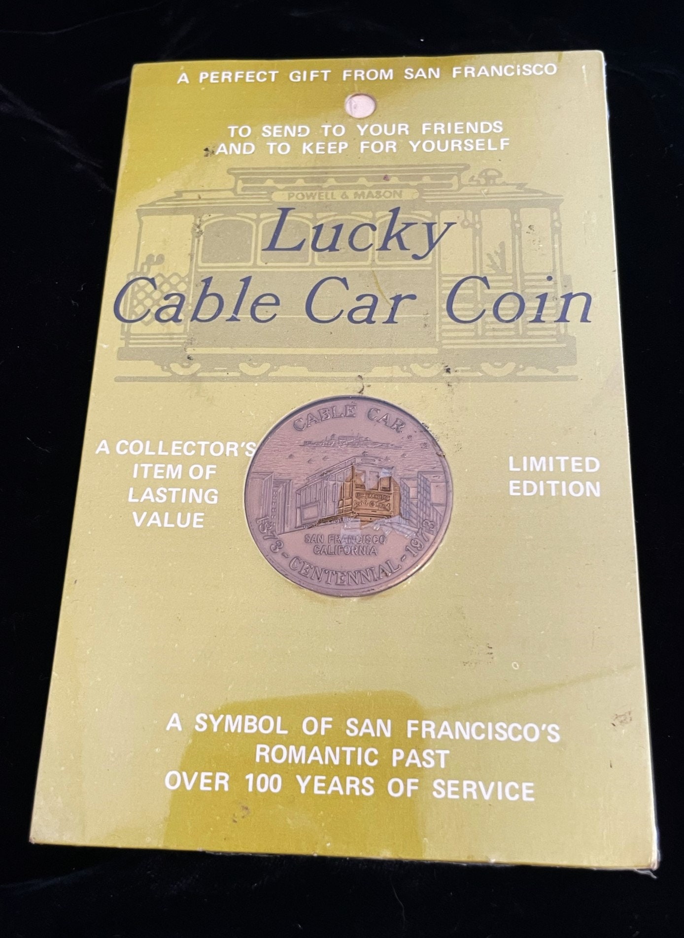 Vintage Lucky Cable Car Coin 100 Year Collectible San Francisco Limited ...