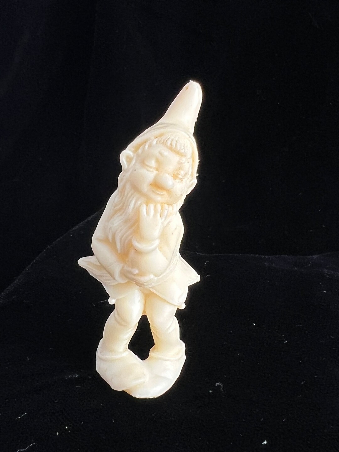 Vintage Depose Plastic Gnome Elf Figurine Fontanini Italy Spider Mark ...