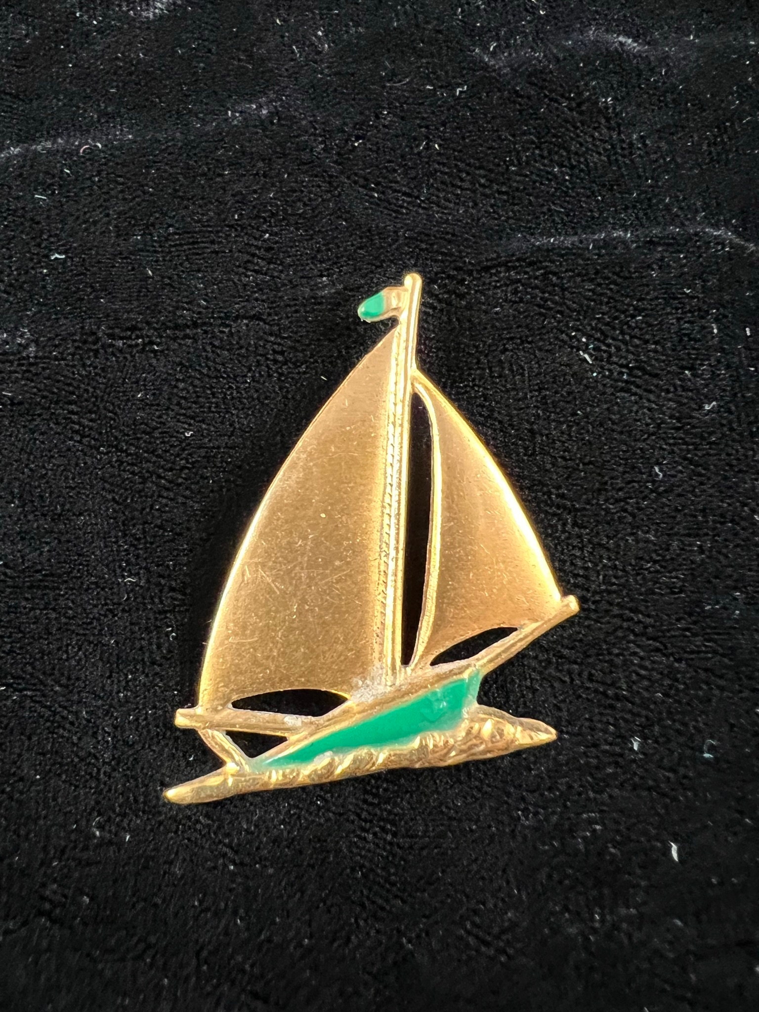 Vintage Set of Gold Tone Sailboat Pins Brooches - Etsy
