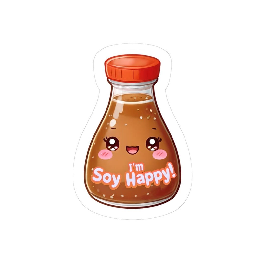 Cute Soy Sauce Stickers, Fun Cooking Décor, Kawaii Laptop Decor, Gift ...
