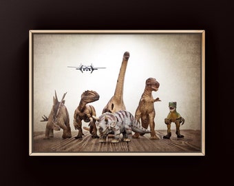 Set of 6 Dinosaur Prints Boys Room Decor Dinosaur Art | Etsy