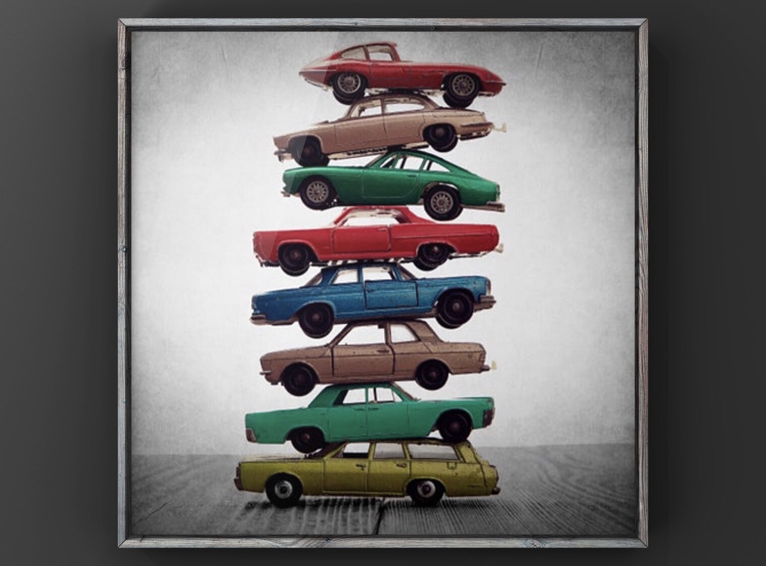 Transportation decor car prints Vintage Stacked Matchbox on | Etsy