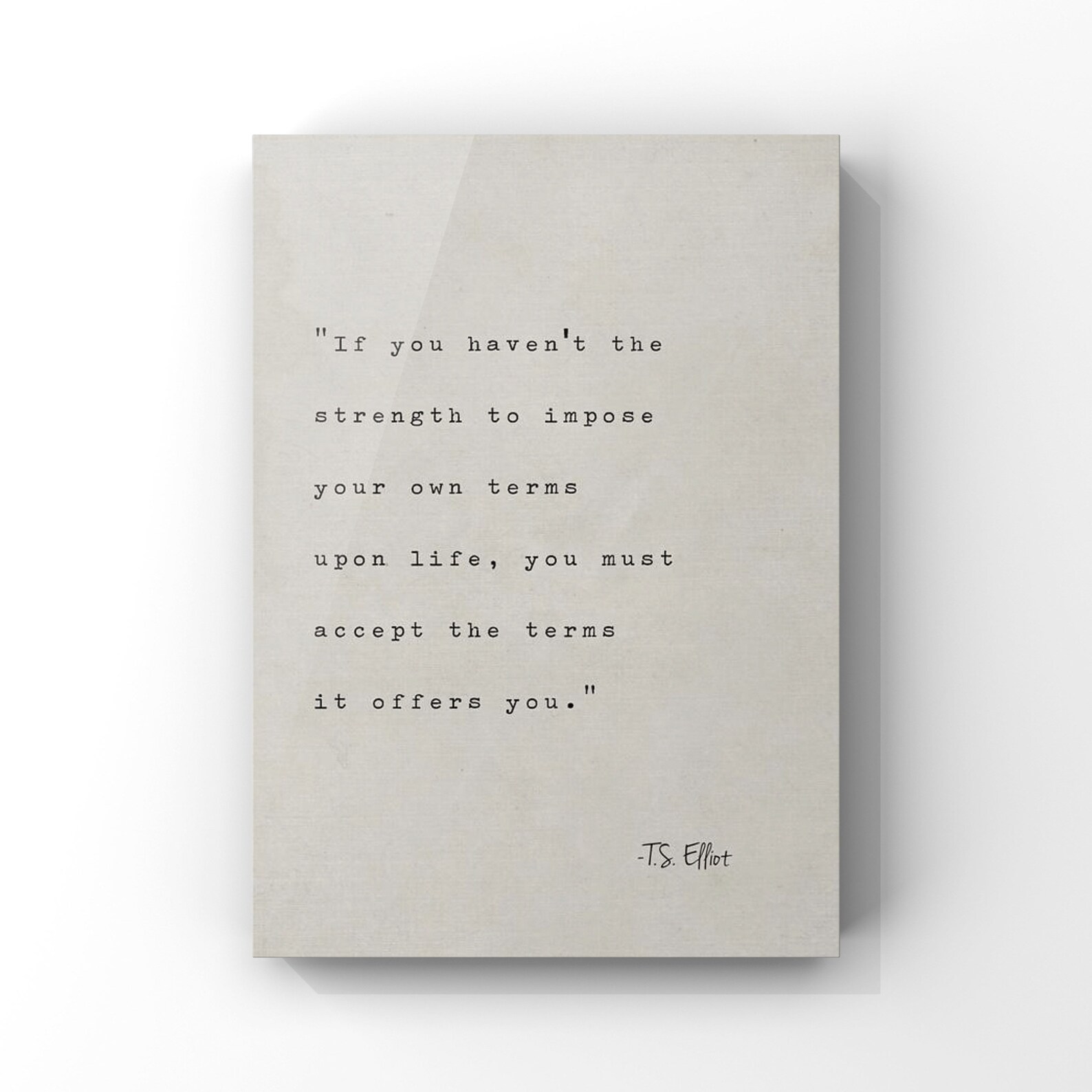 T.S. Elliot Quote Canvas or Unframed Print - Etsy