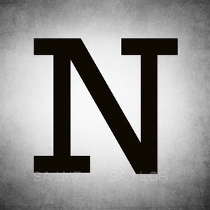 Letter N in 4 Color Choices, Monogramed Photo Print or Canvas Kids Wall ...