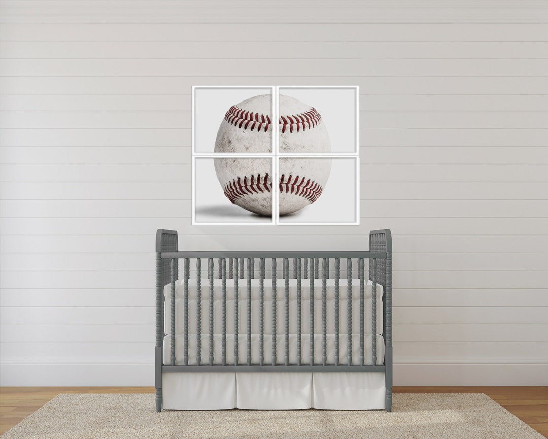 Set of Four Baseball Hardball on White Photo Prints, 4 Sections to Make ...