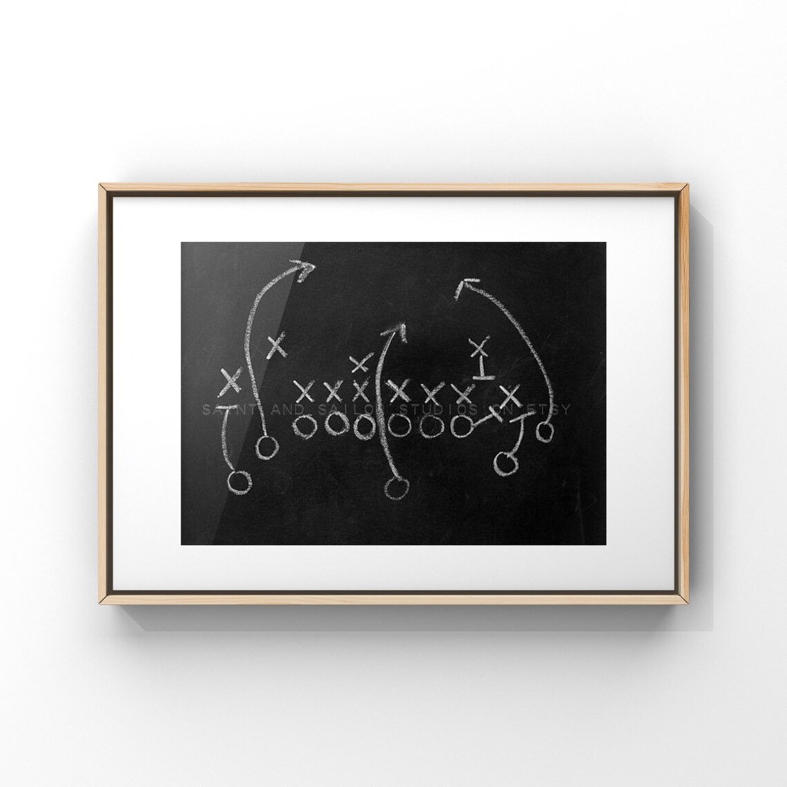 Chalkboard Football Play No. 2 Photo Print Boys Room decor | Etsy