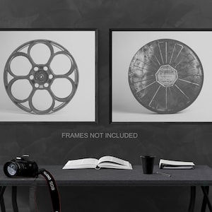 Vintage Movie Reels Set of Two Photo Prints, Home Theater Decor, Movie ...