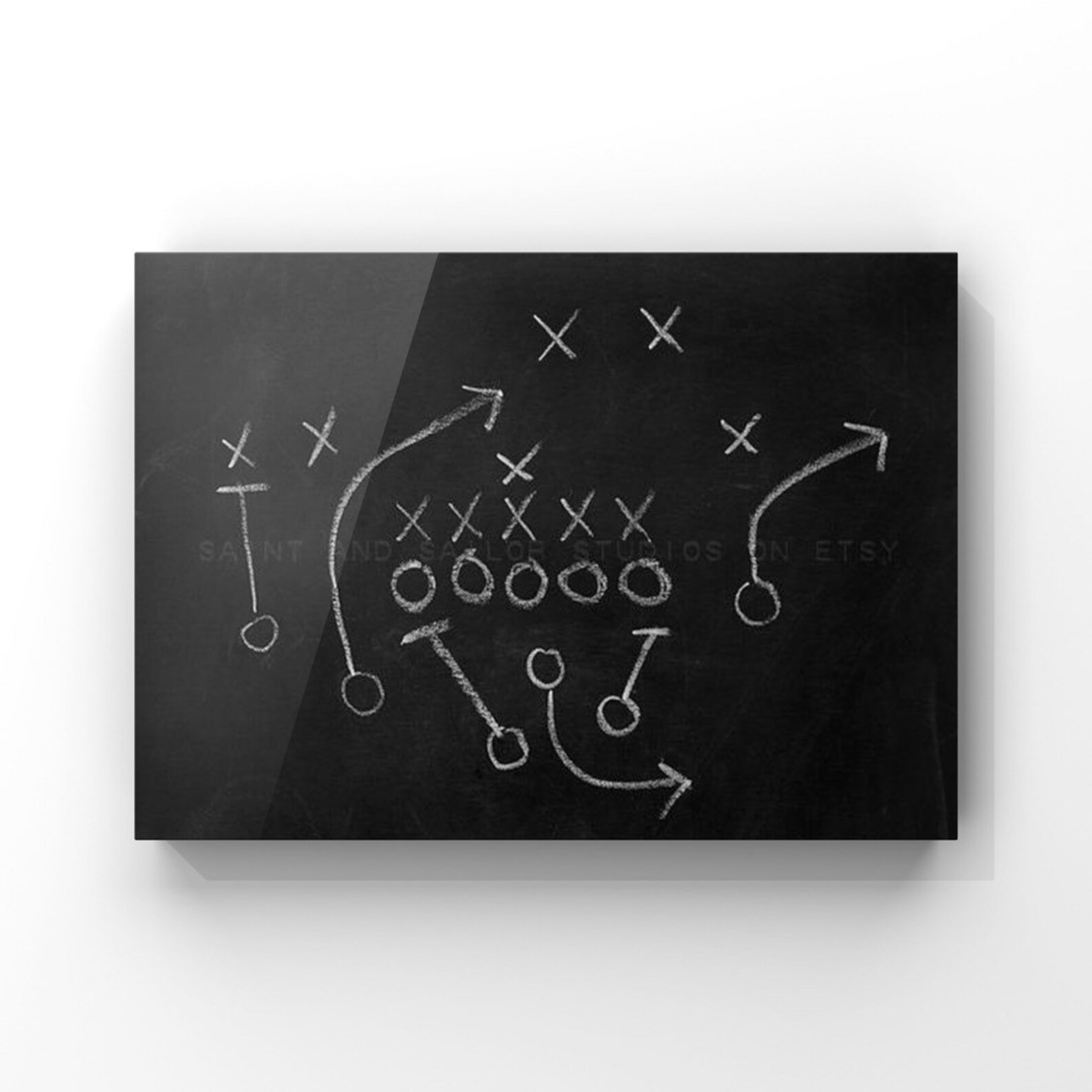 Chalkboard Football Play No. 3 Photo Print Boys Room decor | Etsy