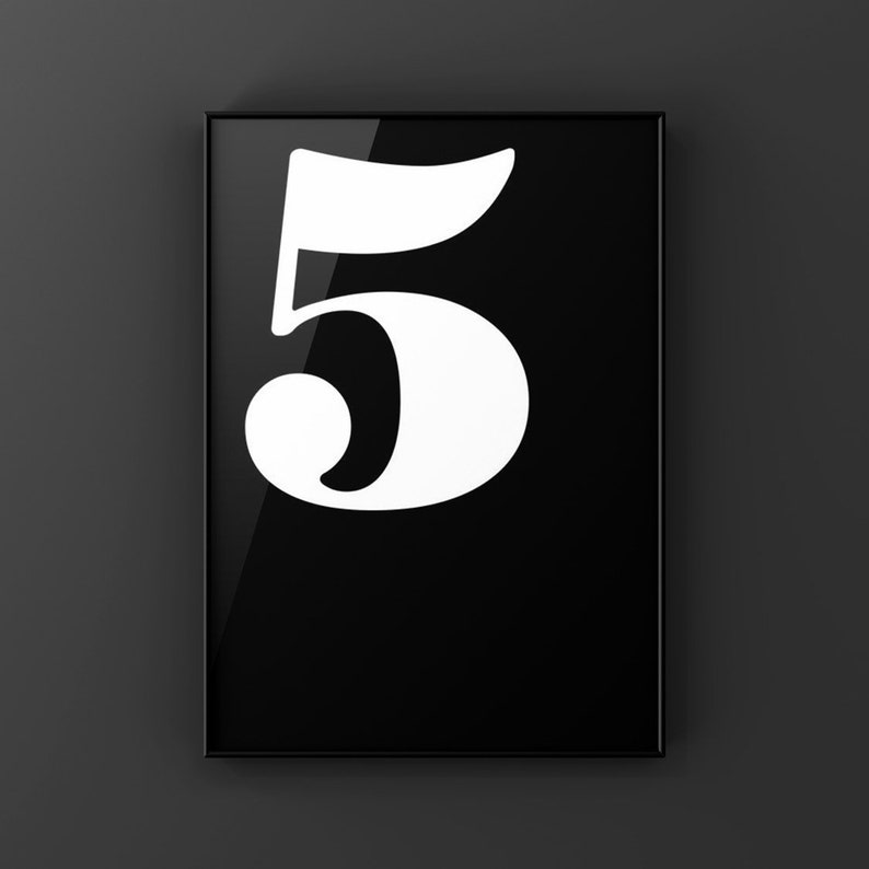 Number Five Digital Download To be used to print your own | Etsy