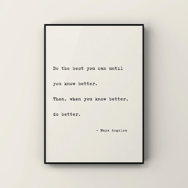 Maya Angelou Quote - Etsy