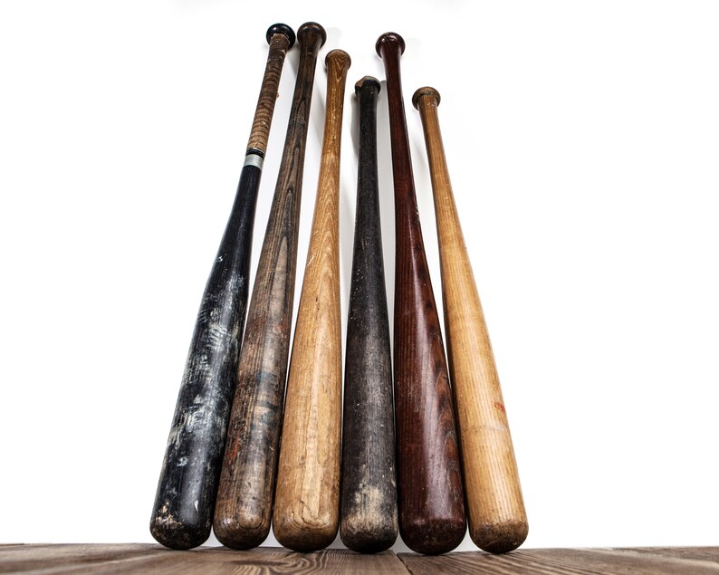 Sixvintage Baseball Bats on Wood One Photo Print decorating - Etsy