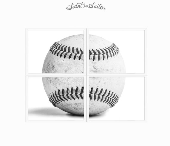 Set of Four Baseball Hardball on White Photo Prints 4 | Etsy