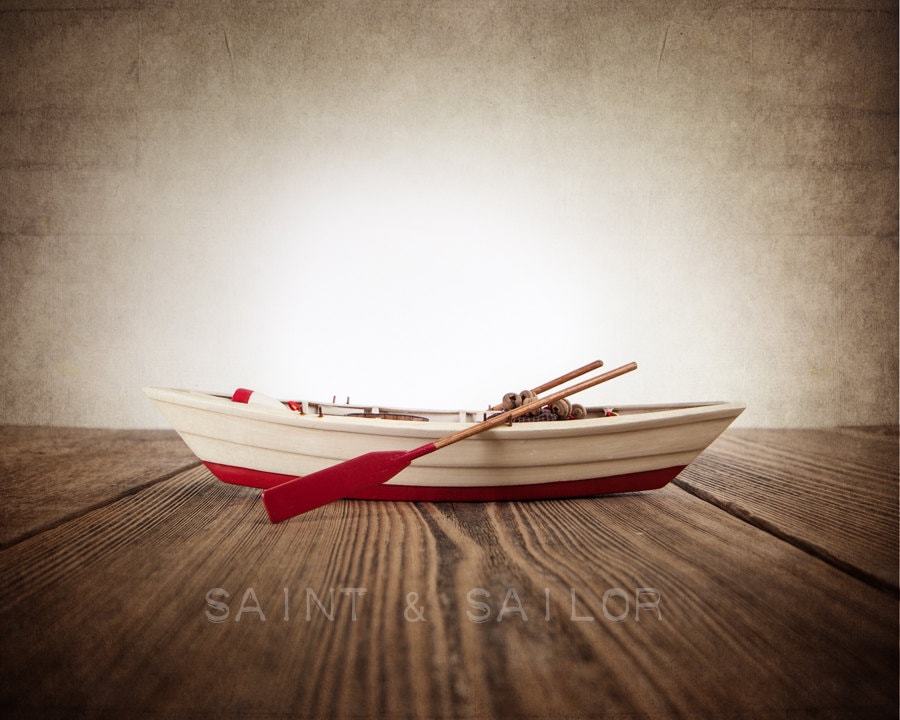 Nautical Decor Set of 3 Vintage Wooden Row Boats Photo | Etsy