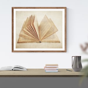Book Art, the Open Book Print, Photo Wall Art for Home Decor, 12 Sizes ...