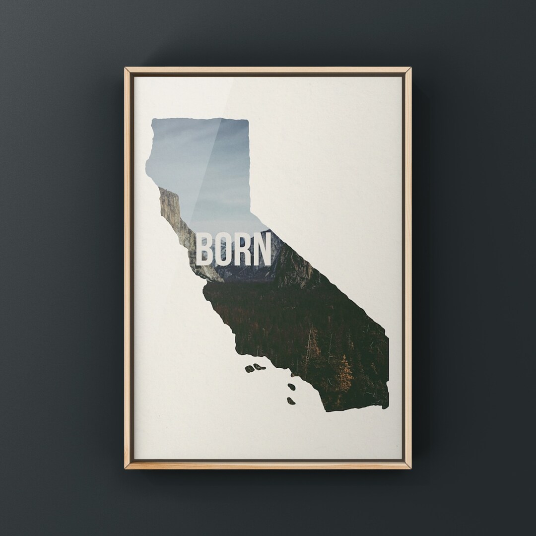CALIFORNIA State Art Print Map Poster Wall Art Unique Housewarming ...