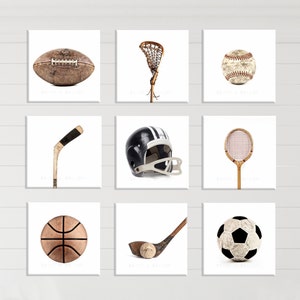 White Background Sports Collection Black and White or Color Set of Nine ...