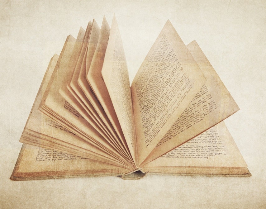 Book Art The Open Book Print Photo Wall Art for Home decor | Etsy