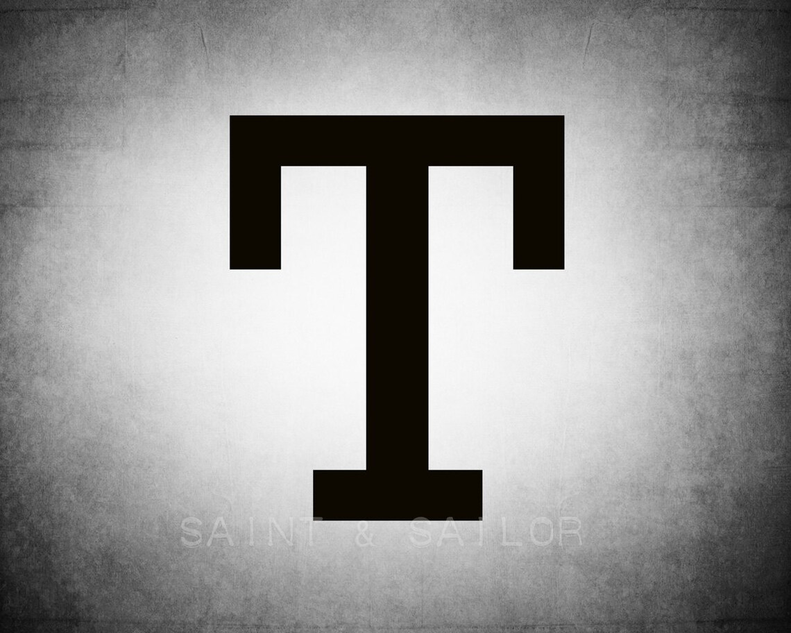 Letter T in 4 Color Choices Monogramed Photo Print or Canvas - Etsy