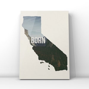 CALIFORNIA State Art Print Map Poster Wall Art Unique Housewarming ...