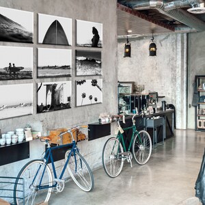 Black and White Set of 9 Surf Beach Decor Prints or Canvas, Beach ...