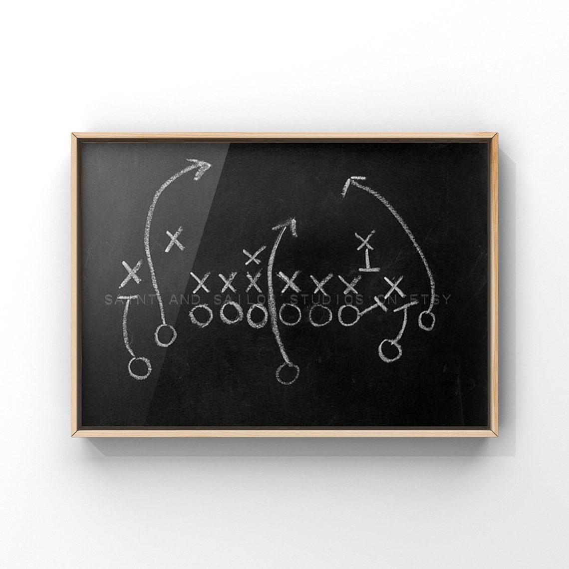 Chalkboard Football Play No. 2 Photo Print Boys Room decor | Etsy