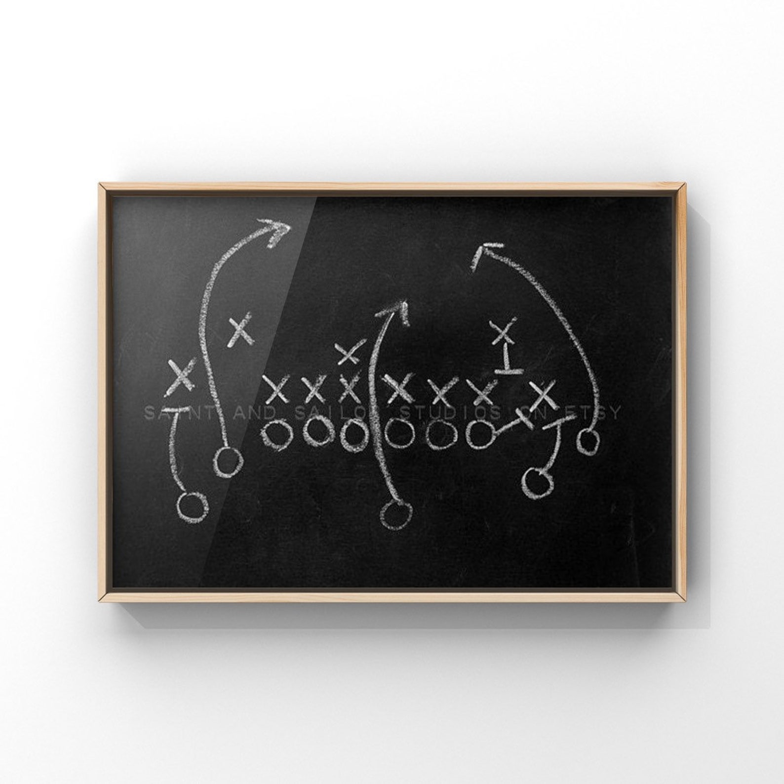 Chalkboard Football Play No. 2 Photo Print, Boys Room Decor, Boys ...