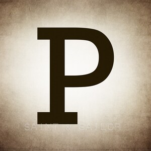Letter P in 4 Color Choices, Monogramed Photo Print or Canvas Kids Wall ...