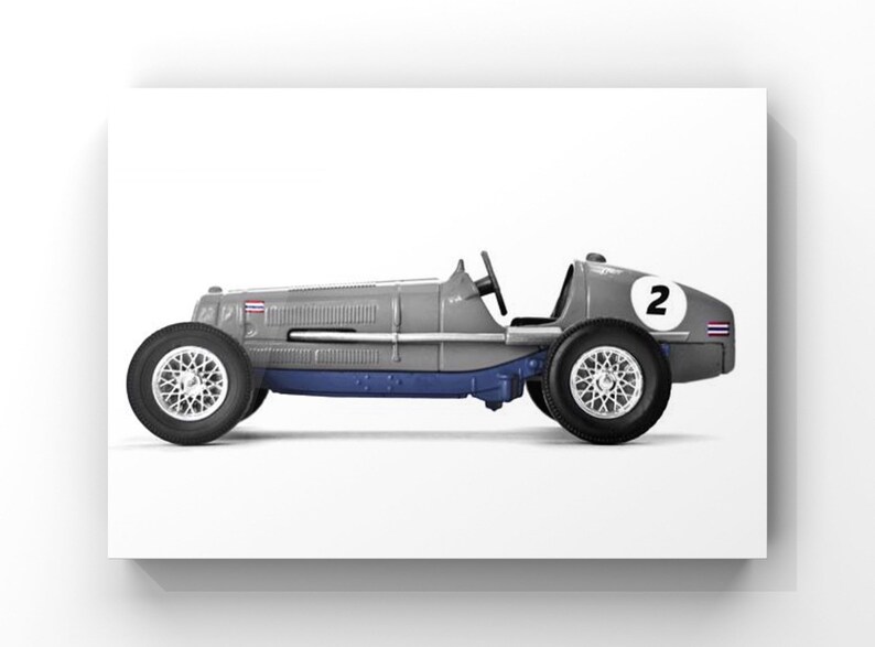 Racecar Print Set of 9 Prints or Canvas Vintage Car Prints - Etsy