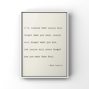 Maya Angelou Quote Art Print: Inspirational Wall Decor - Etsy