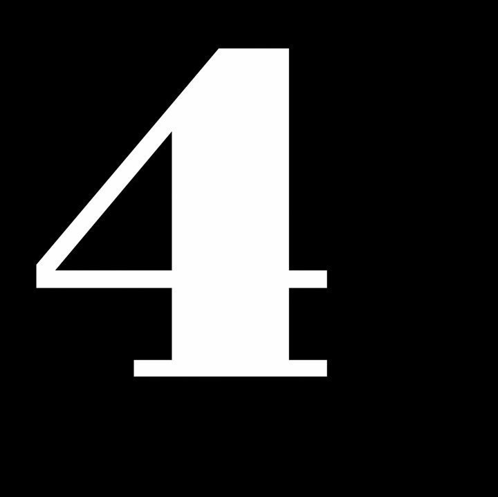 Number Four Digital Download to Be Used to Print Your Own | Etsy