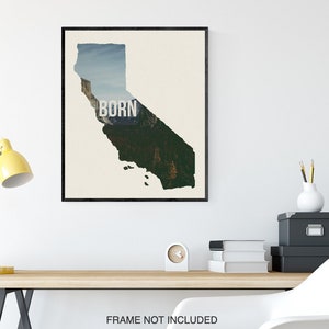 CALIFORNIA State Art Print Map Poster Wall Art Unique Housewarming ...