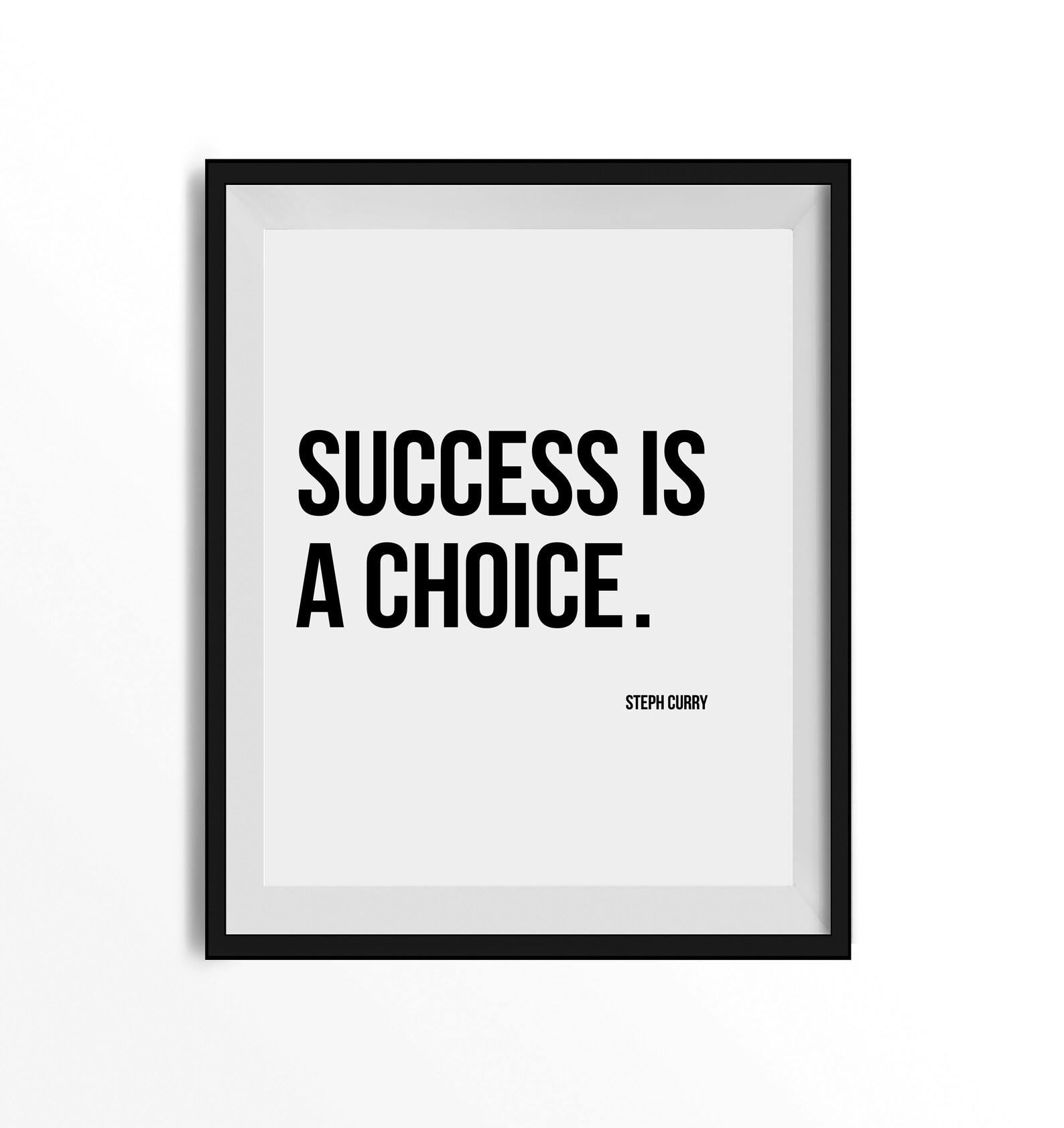 Steph Curry Quote, Success is a Choice, Printable Art - DIGITAL ...