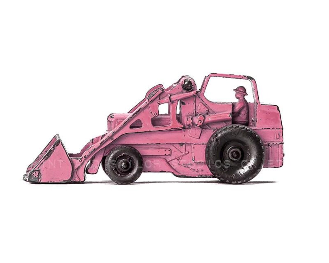 Vintage Pink Toy Tractor Print, Girl's Room Decor - Etsy