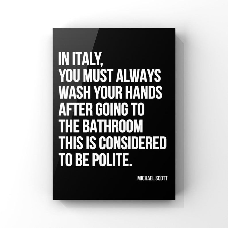 Michael Scott Quote Print, Funny Bathroom Art (digital Download) - Etsy