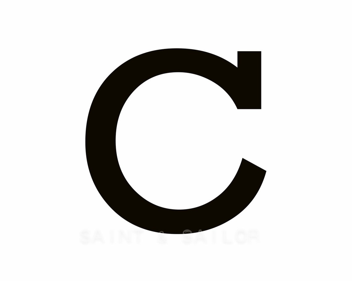 Letter C in 4 Color Choices Monogramed Photo Print or Canvas - Etsy