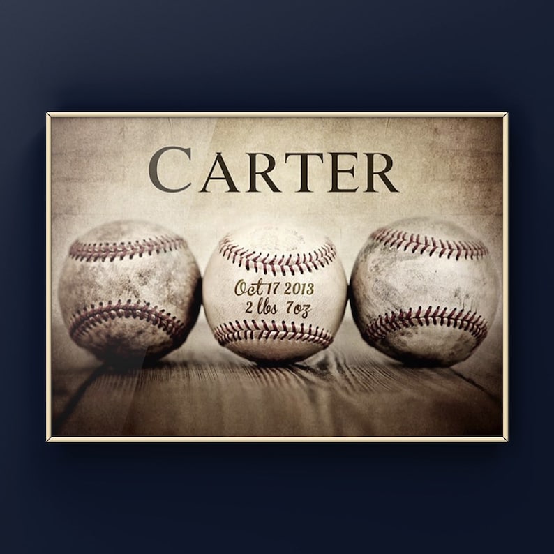 Personalized Baseball Print, Baseball Nursery Decor, - Etsy