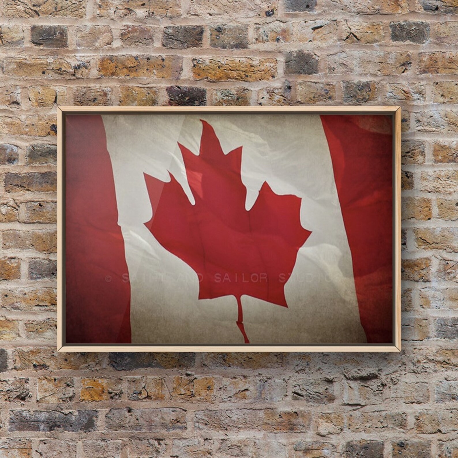 Vintage Canadian Flag Photo Print Boys Room Decor Boys | Etsy