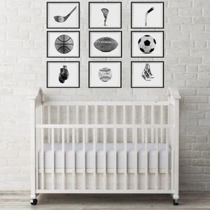 Black and White Football Photo Print, Boys Room Decor, Boys Nursery ...