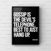 Gossip is the Devils Telephone, Moira Rose Quote, Schitts Creek Quotes ...