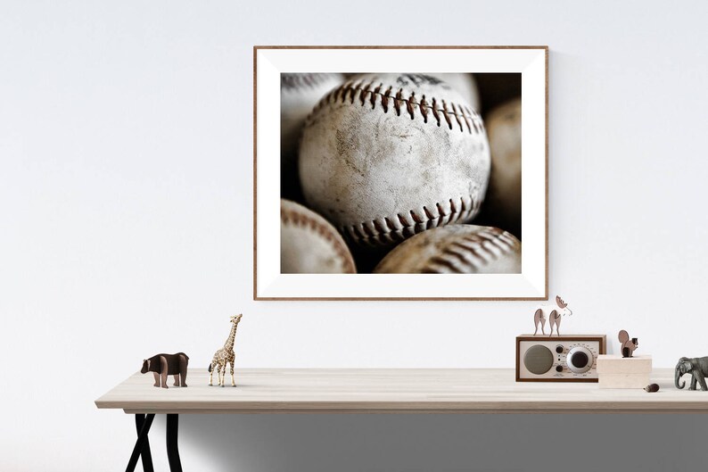 Vintage Softball Print Baseball Print Americana Print Wall | Etsy