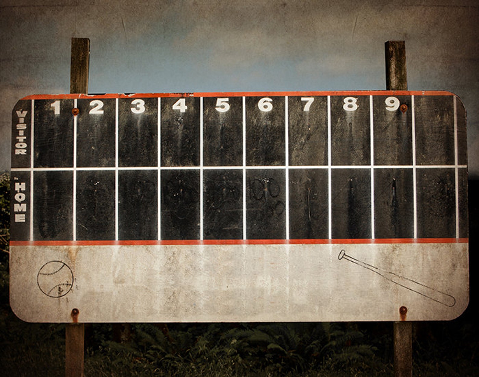 Vintage Baseball Scoreboard Photo Print decorating Ideas - Etsy