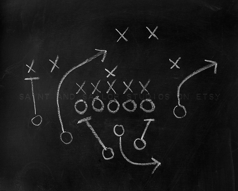 Chalkboard Football Play No. 3 Photo Print Boys Room Decor - Etsy