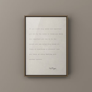 Mr. Rogers Quote Canvas or Unframed Print - If You Could Only Sense How ...