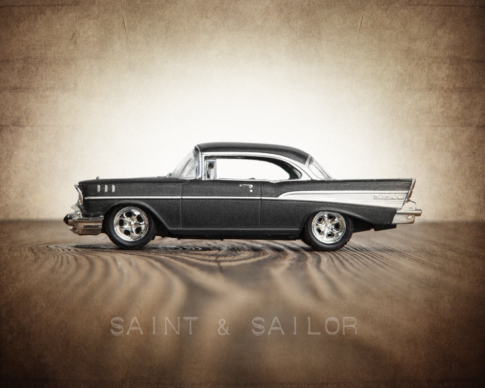 57 Chevy Print Classic American Muscle car wall art Vintage | Etsy