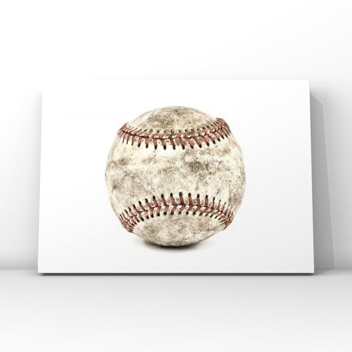 Vintage Single Baseball on White Photo Print Decorating | Etsy