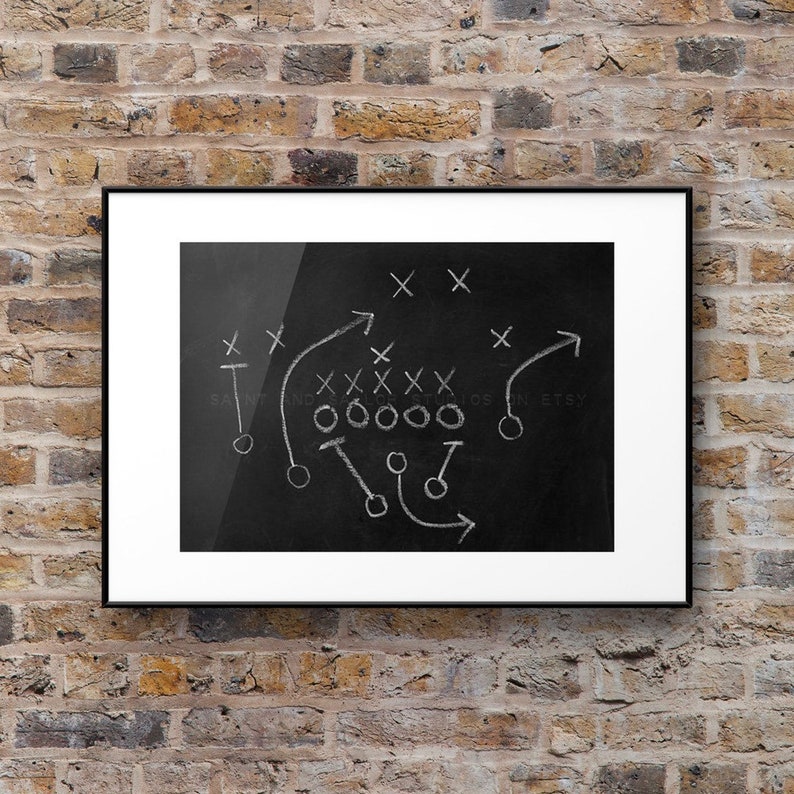 Chalkboard Football Play No. 3 Photo Print Boys Room Decor - Etsy