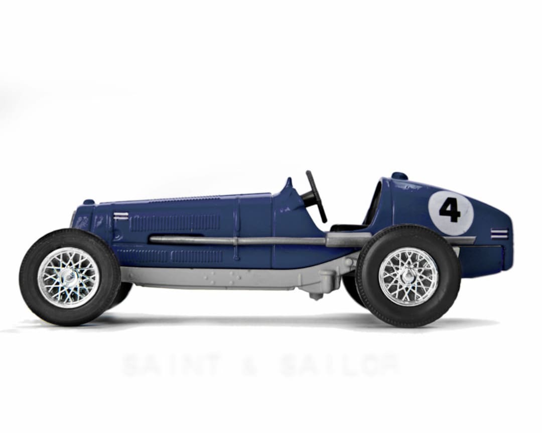 Vintage Race Car Print, Navy Blue No. 4, Boys Room Decor - Etsy