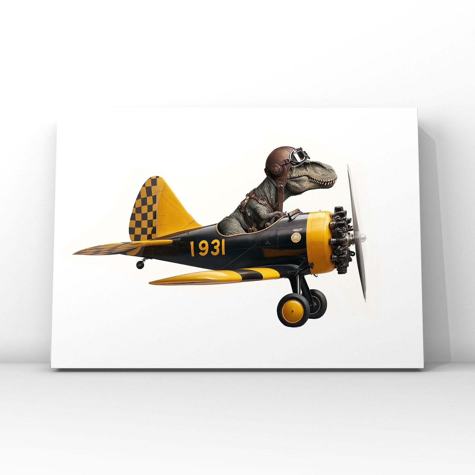 Dinosaur WWII Airplane Prints, Set of 4, Dino Nursery Decor - Etsy