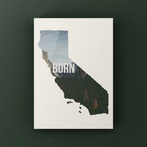 CALIFORNIA State Art Print Map Poster Wall Art Unique Housewarming ...